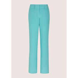 Madeleine Mode Stoffhose MADELEINE "Palazzohose Elegante Sommerhose mit weitem Bein", Damen, Gr. 19, N + K Gr, blau (aqua), Obermaterial: 70% Lyocell CLY. 30% Leinen LI., Modern, weit, Hosen Stoffhose, Zierleisten