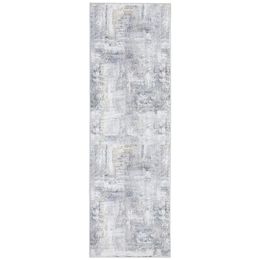 Novel L&auml;ufer Leo, Grau, Textil, Vintage, rechteckig, 80x250 cm, Oeko-Tex&reg; Standard 100, waschbar, pflegeleicht, in verschiedenen Gr&ouml;&szlig;en erh&auml;ltlich, Teppiche & B&ouml;den, Teppiche, Waschbare Teppiche