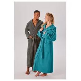 Unisex-Bademantel OTTO HOME "Regona, Hotelbademantel, Morgenmantel, Standardl&auml;nge & &Uuml;berl&auml;nge" Gr. S, anthrazit, L:135cm, Veloursfrottier, Hausm&auml;ntel, Damen & Herren, mit Taschen, flauschig, weich, Velours, Sauna & Spa