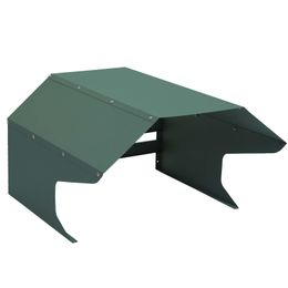 M&auml;hroboter-Garage MCW-L43, Dach Unterstand f&uuml;r Rasenm&auml;her, Metall 40x59x69cm ~ gr&uuml;n