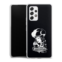 DeinDesign Galaxy A53 5G Handy Silikon H&uuml;lle Case transparent Handyh&uuml;lle Official Licensed Product Sc Freiburg Woman Silikon Case