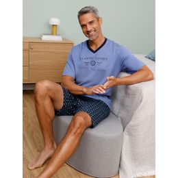 COMTE Herren Shorty, marine-himmelblau-bedruckt, Gr&ouml;&szlig;e 44/46