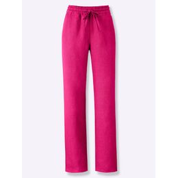 Heine Witt Damen Leinenhose mit weitem Bein, pink, Gr&ouml;&szlig;e 40