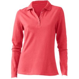 Heine Witt Damen Langarm-Poloshirt in Pikee-Qualit&auml;t, koralle, Gr&ouml;&szlig;e 44