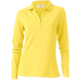 Heine Witt Damen Langarm-Poloshirt in Pikee-Qualit&auml;t, gelb, Gr&ouml;&szlig;e 40