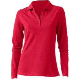Heine Witt Damen Langarm-Poloshirt in Pikee-Qualit&auml;t, rot, Gr&ouml;&szlig;e 42