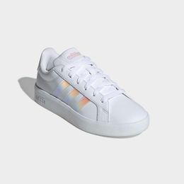 Sneaker adidas Sportswear "GRAND COURT 3.0 F&Uuml;R KINDER UND TEENS", M&auml;dchen, Gr. 35,5, cloud wei&szlig;, iridescent, almost pink, Synthetik, Textil, Schuhe Sneaker, f&uuml;r Kinder & Jugendliche