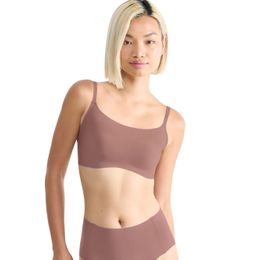 B&uuml;gelloser BH Sloggi "ZERO Feel 2.0", Damen, Gr. S, N-Gr, braun (cacao), Single Jersey, Obermaterial: 76% Polyamid, 24% Elasthan, matt, unifarben, normal, BHs, herausnehmbare Pads, Microfaser, verstellbare Tr&auml;ger