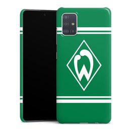 DeinDesign Galaxy A51 Handy Premium Case Smartphone Handyh&uuml;lle Schutzh&uuml;lle gl&auml;nzend Sv Werder Bremen Official Licensed Product Logo Premium Case
