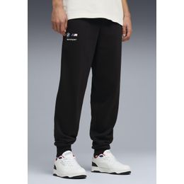 Trainingshose Puma "BMW MMS ESS PANTS FLEECE", Herren, Gr. L, N-Gr, Puma schwarz, Fleece, Obermaterial: 68% Baumwolle, 32% Polyester, bedruckt, regular fit normal, Hosen Trainingshose, aus Baumwollmischung, mit Nahttaschen, regular fit, mit Logodruck
