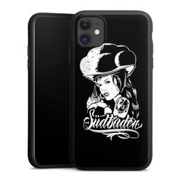 DeinDesign iPhone 11 Handy Premium Silikon H&uuml;lle Handyh&uuml;lle schwarz Case Official Licensed Product Sc Freiburg Woman Silikon Premium Case