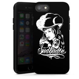 DeinDesign iPhone SE (2020) Handy Panzer Handyh&uuml;lle robuste Outdoor H&uuml;lle Schutzh&uuml;lle matt Official Licensed Product Sc Freiburg Woman Tough Case