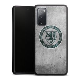 DeinDesign Galaxy S20 FE Handy Premium Silikon H&uuml;lle Handyh&uuml;lle schwarz Case Eintracht Braunschweig Concrete Logo Silikon Premium Case