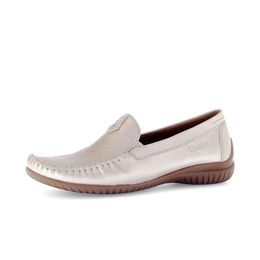 Mokassin Gabor "Mokassin", Damen, Gr. 40,5, gold, Schuhe Mokassin