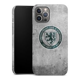 DeinDesign iPhone 12 Pro Max Handy Premium Case Smartphone Handyh&uuml;lle Schutzh&uuml;lle matt Concrete Eintracht Braunschweig Logo Premium Case