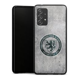 DeinDesign Galaxy A52s 5G Handy Silikon H&uuml;lle Case schwarz Handyh&uuml;lle Concrete Eintracht Braunschweig Logo