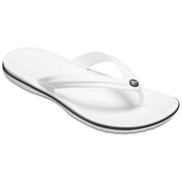 Zehentrenner Crocs "Crocband&trade; Flip", Herren, Gr. 42, wei&szlig;, Croslite&trade;, Schuhe Zehentrenner, Badeschuh, Sommerschuh, Sandale mit Fu&szlig;bett