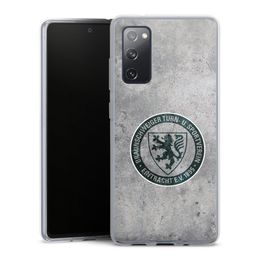 DeinDesign Galaxy S20 FE 5G Handy Silikon H&uuml;lle Case transparent Handyh&uuml;lle Eintracht Braunschweig Concrete Logo Silikon Case