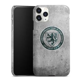 DeinDesign iPhone 11 Pro Max Handy Premium Case Smartphone Handyh&uuml;lle Schutzh&uuml;lle gl&auml;nzend Eintracht Braunschweig Concrete Logo Premium Case