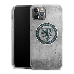DeinDesign iPhone 12 Pro Max Handy Silikon H&uuml;lle Case transparent Handyh&uuml;lle Concrete Eintracht Braunschweig Logo Silikon Case