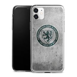 DeinDesign iPhone 11 Handy Slim Case Silikon Handyh&uuml;lle transparent H&uuml;lle extra d&uuml;nn Logo Eintracht Braunschweig Concrete Silikon Slim Case