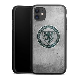 DeinDesign iPhone 11 Handy Premium Silikon H&uuml;lle Handyh&uuml;lle schwarz Case Concrete Eintracht Braunschweig Logo Silikon Premium Case