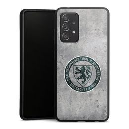 DeinDesign Galaxy A52s 5G Handy Premium Silikon H&uuml;lle Handyh&uuml;lle schwarz Case Concrete Eintracht Braunschweig Logo Silikon Premium Case