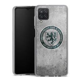 DeinDesign Galaxy A12 Handy Silikon H&uuml;lle Case transparent Handyh&uuml;lle Eintracht Braunschweig Concrete Logo Silikon Case
