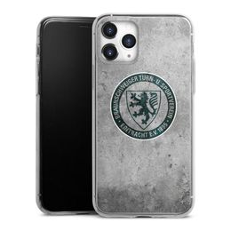 DeinDesign iPhone 11 Pro Handy Slim Case Silikon Handyh&uuml;lle transparent H&uuml;lle extra d&uuml;nn Logo Eintracht Braunschweig Concrete Silikon Slim Case