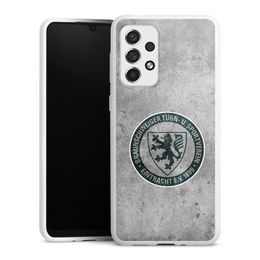 DeinDesign Galaxy A33 5G Handy Silikon H&uuml;lle Case wei&szlig; Handyh&uuml;lle Eintracht Braunschweig Concrete Logo Silikon Case