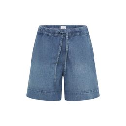Regular-fit-Jeans Mustang "Damen Style Jodie Shorts Drawstring ULW", Damen, Gr. 25, 411 mittelblau, Denim/Jeans, 100% Baumwolle, unifarben, regular fit, Jeans