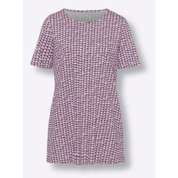 WITT Damen Longshirt mit Minimal-Muster, orchidee-lila-bedruckt, Gr&ouml;&szlig;e 42