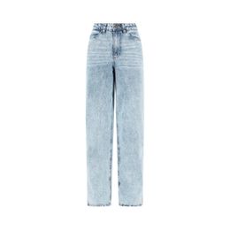 Bequeme Jeans Urban Classics "Urban Classics Damen Ladies Wide Leg Slit Denim", Damen, Gr. 26, Normalgr&ouml;&szlig;en, blau (tinted lightblau washed), 100% Baumwolle, unifarben, Jeans