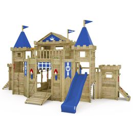 Abenteuerspielturm Castle f&uuml;r Kinder mit Kletterturm - Massivholz Garten Spielplatz inkl. Rutsche und 10 Anker - Langlebiger Spielspa&szlig; von Wickey