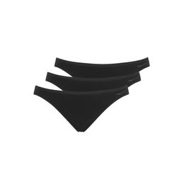 Minislip Mey "Superfine Organic", Damen, Gr. 38, schwarz, Single Jersey, Obermaterial: 92% Baumwolle, 8% Elasthan, unifarben, normal, Unterhosen, mit weichen Beinabschl&uuml;ssen