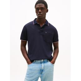 Poloshirt Tommy Hilfiger "POCKET CLASSIC FIT POLO", Herren, Gr. XXL, blau (desert sky), Jersey, Obermaterial: 100% Baumwolle, B&uuml;ndchen, Shirts