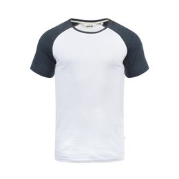 !Solid Rundhalsshirt SOLID "Rundhalsshirt SDBastian", Herren, Gr. XXL, wei&szlig; (whi blu m), Obermaterial: 60% Baumwolle CO. 40% Polyester PES., Shirts Rundhalsshirt