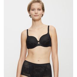 B&uuml;gel-BH Triumph "Wild Rose Sensation", Damen, Gr. 75, Cup E, schwarz, Spitze, Obermaterial: 53% Polyester, 33% Polyamid, 14% Elasthan, BHs B&uuml;gel-BH, formende Spitze, mittlerer Shape-Effekt
