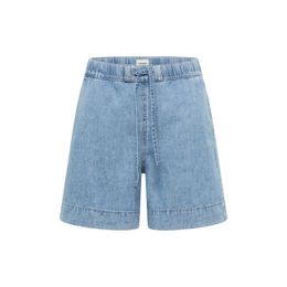 Regular-fit-Jeans Mustang "Damen Style Jodie Shorts Drawstring ULW", Damen, Gr. 25, 200 hellblau, Denim/Jeans, 100% Baumwolle, unifarben, regular fit, Jeans