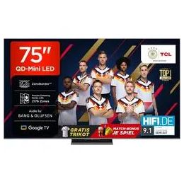 TCL Mini-LED-Fernseher "75Q8CX7", Energieeffizienz: D (A-G), schwarz, 75 &prime;&prime;, Fernseher, Audio von Bang & Olufsen, Smart TV, Apple TV, 144Hz, 4K, Dolby Vision