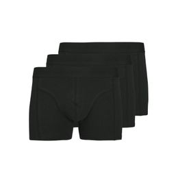 Jack & Jones Trunk JACK & JONES "JACORDINARY TRUNKS 3 PACK NOOS", Herren, Gr. M, 3 Stk., schwarz (schwarz pack:schwarz, schwarz), Jersey, Obermaterial: 95% Baumwolle, 5% Elasthan, unifarben, Unterhosen