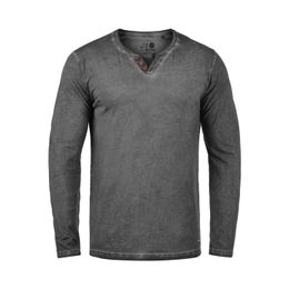 !Solid V-Shirt SOLID "V-Shirt SDTinox", Herren, Gr. L, grau (dunkelgrau), Obermaterial: 100% Baumwolle CO., Shirts