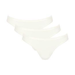 Minislip Sloggi "GO Daily Cotton", Damen, Gr. L, wei&szlig; (silk wei&szlig;), Single Jersey, Obermaterial: 95% Baumwolle, 5% Elasthan, unifarben, k&ouml;rpernah, Unterhosen, flacher Elastikbund, Baumwollmix, bequem, weich