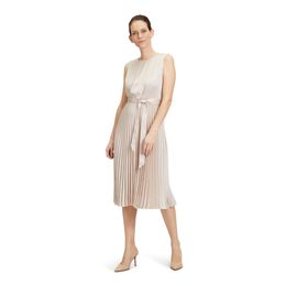 BETTY & CO Midikleid BETTY & CO "Damen mit Plissee", Damen, Gr. 36, Normalgr&ouml;&szlig;en, grau, Obermaterial: 100% Polyester. Futter: 100% Polyester, figurumspielend lang, Rundhals, Kleider Midikleid, Plissee