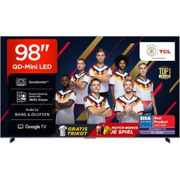 TCL Mini-LED-Fernseher "98Q8CX7", Energieeffizienz: D (A-G), schwarz, 98, Fernseher, Audio von Bang & Olufsen, Smart TV, Apple TV, 144Hz, 4K, Dolby Vision