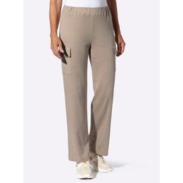 Sweathose Classic Basics, Damen, Gr. 48, Normalgr&ouml;&szlig;en, sesam, 100% Baumwolle, unifarben, Hosen Sweathose