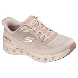 Slip-On Sneaker Skechers "ARCH FIT GLIDE-STEP PRO", Damen, Gr. 39, natur, Synthetik, Textil, Schuhe, Freizeitschuh, Halbschuh, Slipper mit komfortabler ArchFit-D&auml;mpfung