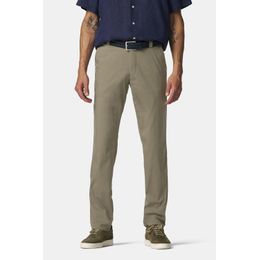 Chinos MEYER "Chino", Herren, Gr. 26, Normalgr&ouml;&szlig;en, gr&uuml;n, 62% Baumwolle, 33% Polyamid, 5% Elasthan, unifarben, regular fit kn&ouml;chellang, Hosen, ACTIVE Flex Bund