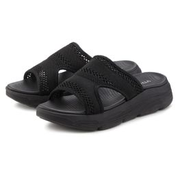 Pantolette Vivance "Sommerschuh, offener Schuh, Sandale, Mule", Damen, Gr. 39, schwarz, Obermaterial: 100% Textilmaterial. Decksohle: 100% Synthetik. Futter: 100% Textilmaterial. Laufsohle: 100% Synthetik, unifarben, Schuhe Pantolette, mit modischer Chunky-Sohle VEGAN