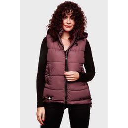 Steppweste Marikoo "Zarinaa", Damen, Gr. S (36), rot (weinrot), Obermaterial: 100% Polyester. Futter: 100% Polyester. Wattierung: 100% Polyester, Westen Steppweste, mit vier seitlichen Taschen